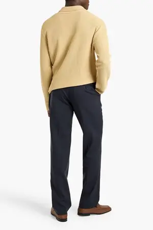 Sandro Tapered Wool Trousers - Navy