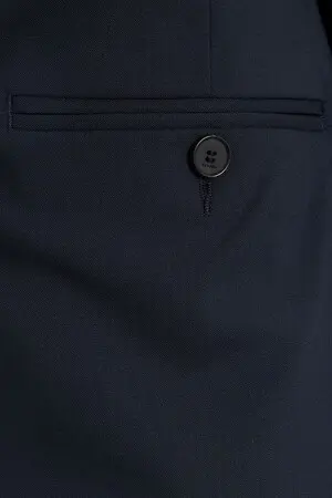 Sandro Tapered Wool Trousers - Navy