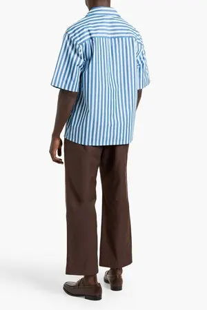Marni Embroidered Striped Cottonpoplin Shirt