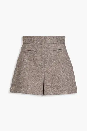 Sandro Crystal-embellished Herringbone Tweed Shorts