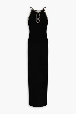 Sandro Crystal Embellished Knitted Maxi Dress