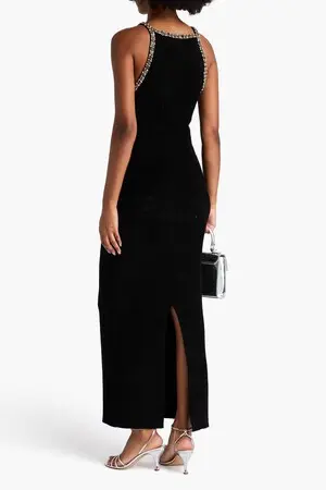 Sandro Crystal Embellished Knitted Maxi Dress
