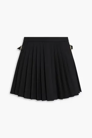 Sandro Skirt-style Overlay Wool-blend Twill Shorts