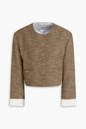 Sandro Houndstooth Tweed Jacket
