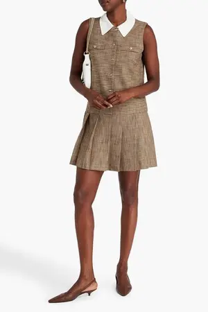 Sandro Houndstooth Tweed Mini Dress