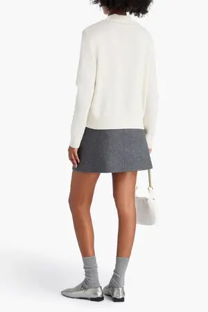 Sandro Bead-embellished Wool Polo Sweater