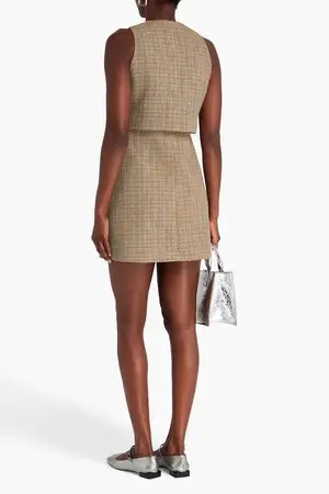 Sandro Embellished Metallic Tweed Mini Dress