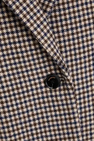 Sandro Houndstooth Wool-blend Tweed Blazer