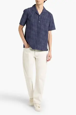 ALEX MILL Som Printed Cottonpoplin Shirt - Navy