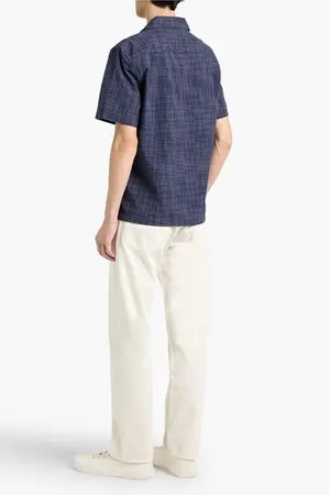 ALEX MILL Som Printed Cottonpoplin Shirt - Navy