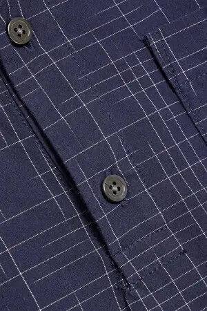 ALEX MILL Som Printed Cottonpoplin Shirt - Navy