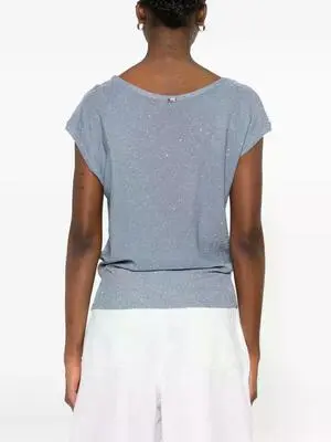 Herno Sequin-embellished Knit Top - Blue