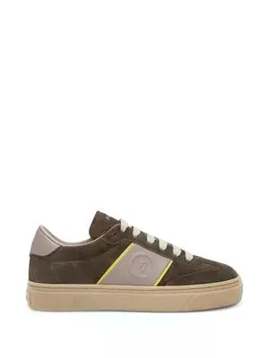 Furla Suede Logo Sneakers - Brown