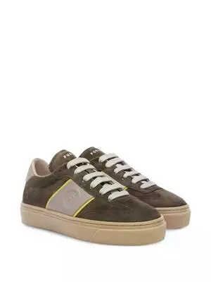 Furla Suede Logo Sneakers - Brown
