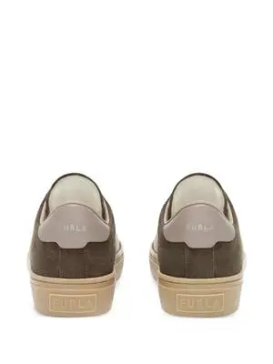 Furla Suede Logo Sneakers - Brown
