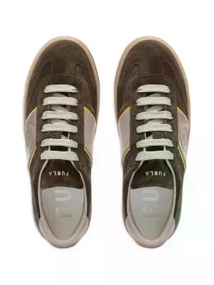 Furla Suede Logo Sneakers - Brown