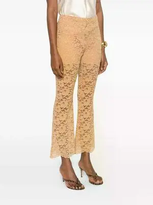 TWINSET Floral Lace Flared Trousers