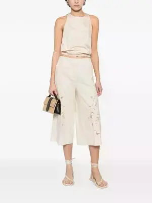 TWINSET Floral Embroidered Culottes