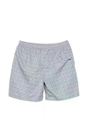 Eleventy Geometric-pattern Swim Shorts