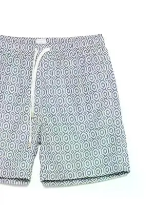 Eleventy Geometric-pattern Swim Shorts