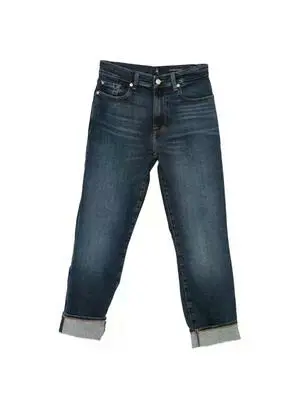 7 For All Mankind Roll-up Hem Trousers - Blue
