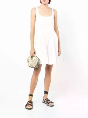 Staud Wells Pleated Mini Dress
