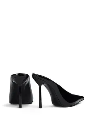 LE SILLA Clivage Leather Mules - Black