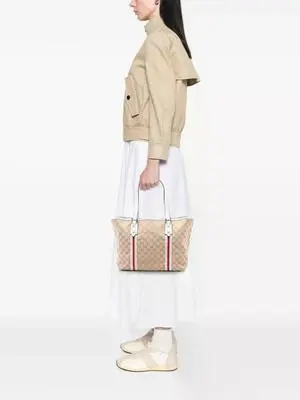 Gucci Gg Canvas Jolicoeur Tote Bag - Brown