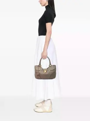Prada 2013-2025 Vitello Daino Shoulder Bag - Grey