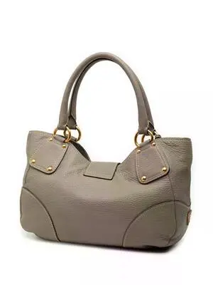 Prada 2013-2025 Vitello Daino Shoulder Bag - Grey
