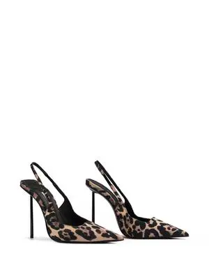 LE SILLA Amelia Leopard-print Slingback Pumps - Neutrals