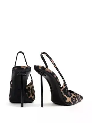 LE SILLA Amelia Leopard-print Slingback Pumps - Neutrals
