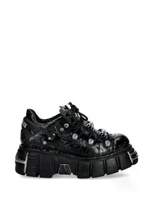 NEW ROCK Embossed Lace-up Sneakers