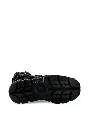 NEW ROCK Flame-design Leather Boots
