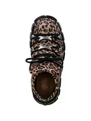 NEW ROCK Leopard Print Platform Sneakers