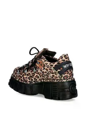 NEW ROCK Leopard Print Platform Sneakers