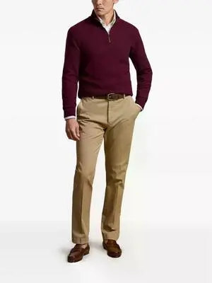 Ralph Lauren Purple Label Birdseye Quarter-zip Sweater - Red