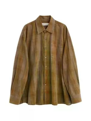 Our Legacy Borrowed Checked-pattern Shirt - Brown