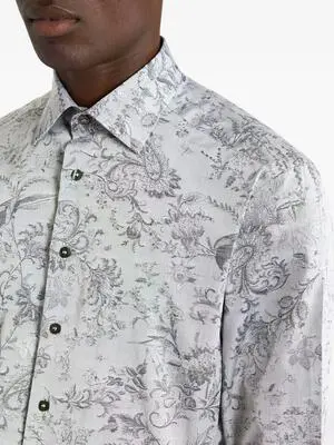 Etro Jacquard Floral Paisley Shirt - Grey