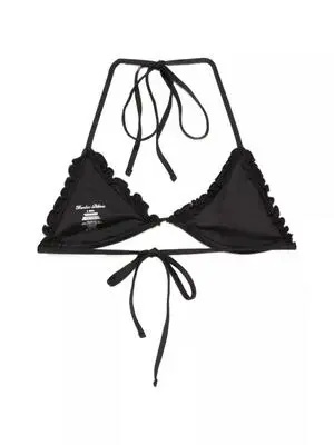 Frankies Bikinis Nick Ruffled Bikini Top - Black