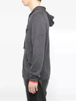 Zadig&Voltaire Hooded Zip Up Sweatshirt With Double Cuffs