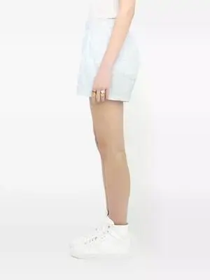 Zadig&Voltaire Crinkled Lambskin Shorts - Blue