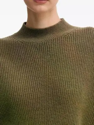 OUI Funnel Neck Ribbed Knit Sweater