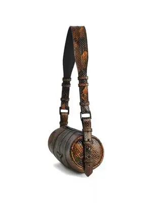Zadig&Voltaire Snake-print Leather Shoulder Bag - Brown