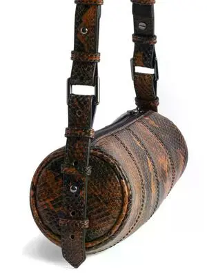 Zadig&Voltaire Snake-print Leather Shoulder Bag - Brown
