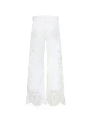 Farm Rio Wide Leg Embroidered Pants