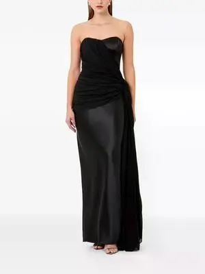 NICHOLAS Milena Draped Maxi Dress - Black