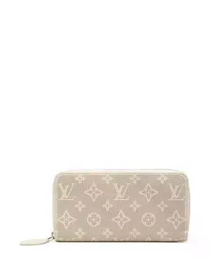 LOUIS VUITTON 2021-2025 Monogram Mahina Reverse Zippy Wallet Long Wallets - Brown