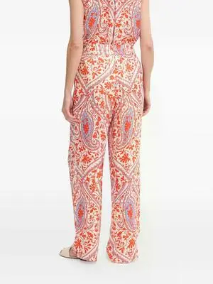 MARC AUREL Floral Print Drawstring Trousers