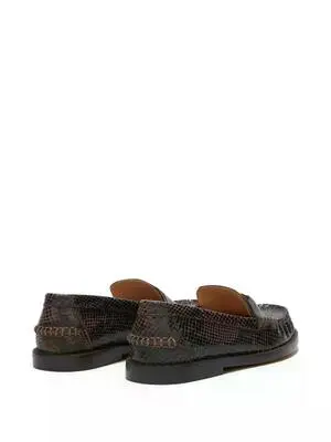ODISSI Odissì Kali Signature Python-effect Leather Loafers